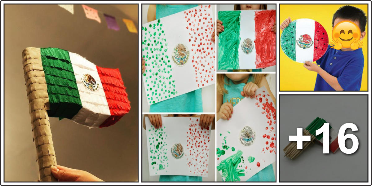 Manualidades y decoraciones para el Día de la Bandera Mexicana ...