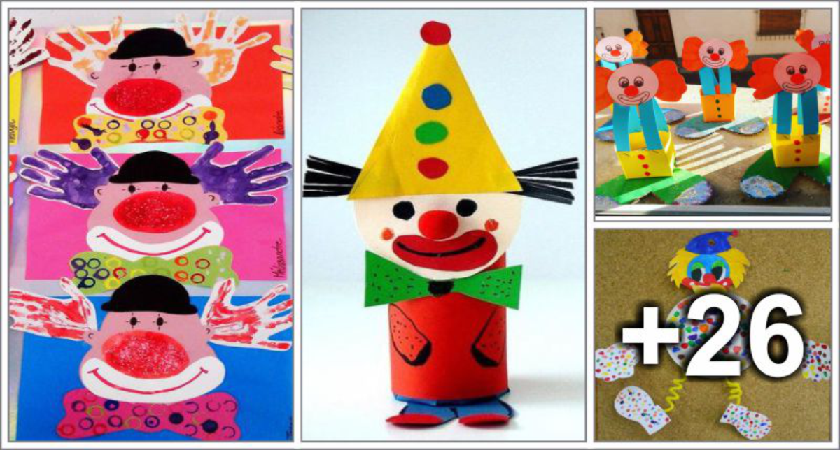 30 Clown crafts ideas - Preschool and Primary - Aluno On