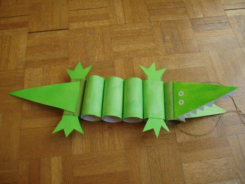Crocodile crafts made with recyclable materials - Preschool and Primary ...