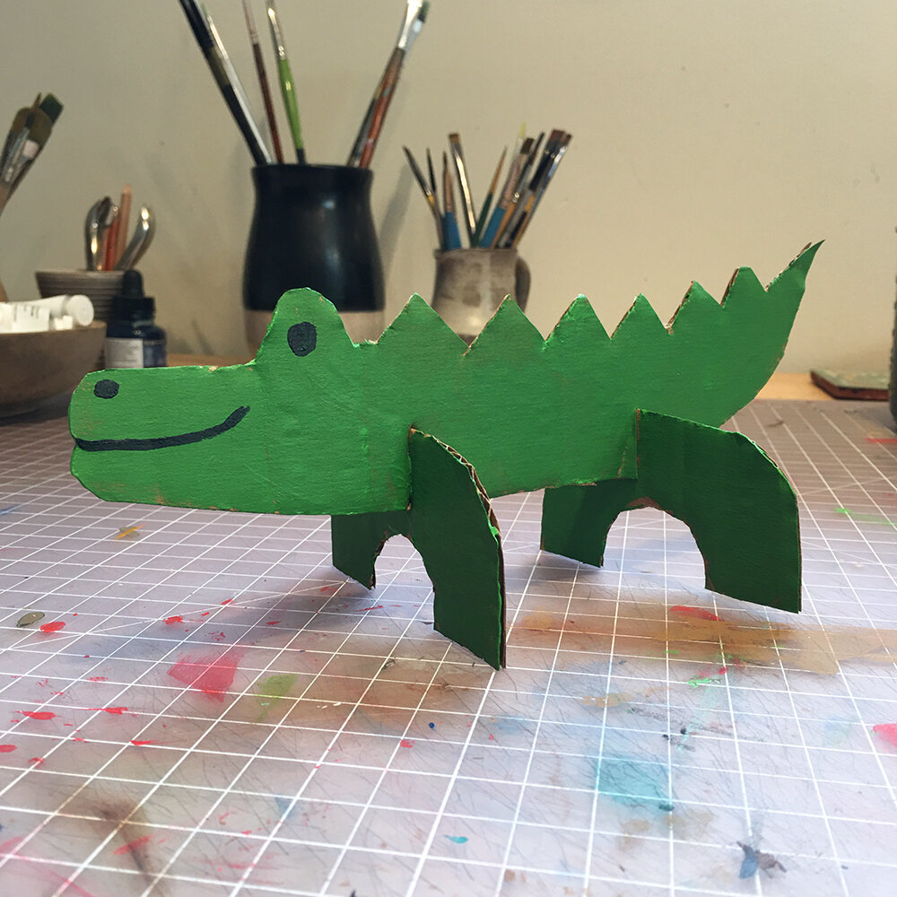 Crocodile crafts made with recyclable materials - Preschool and Primary ...